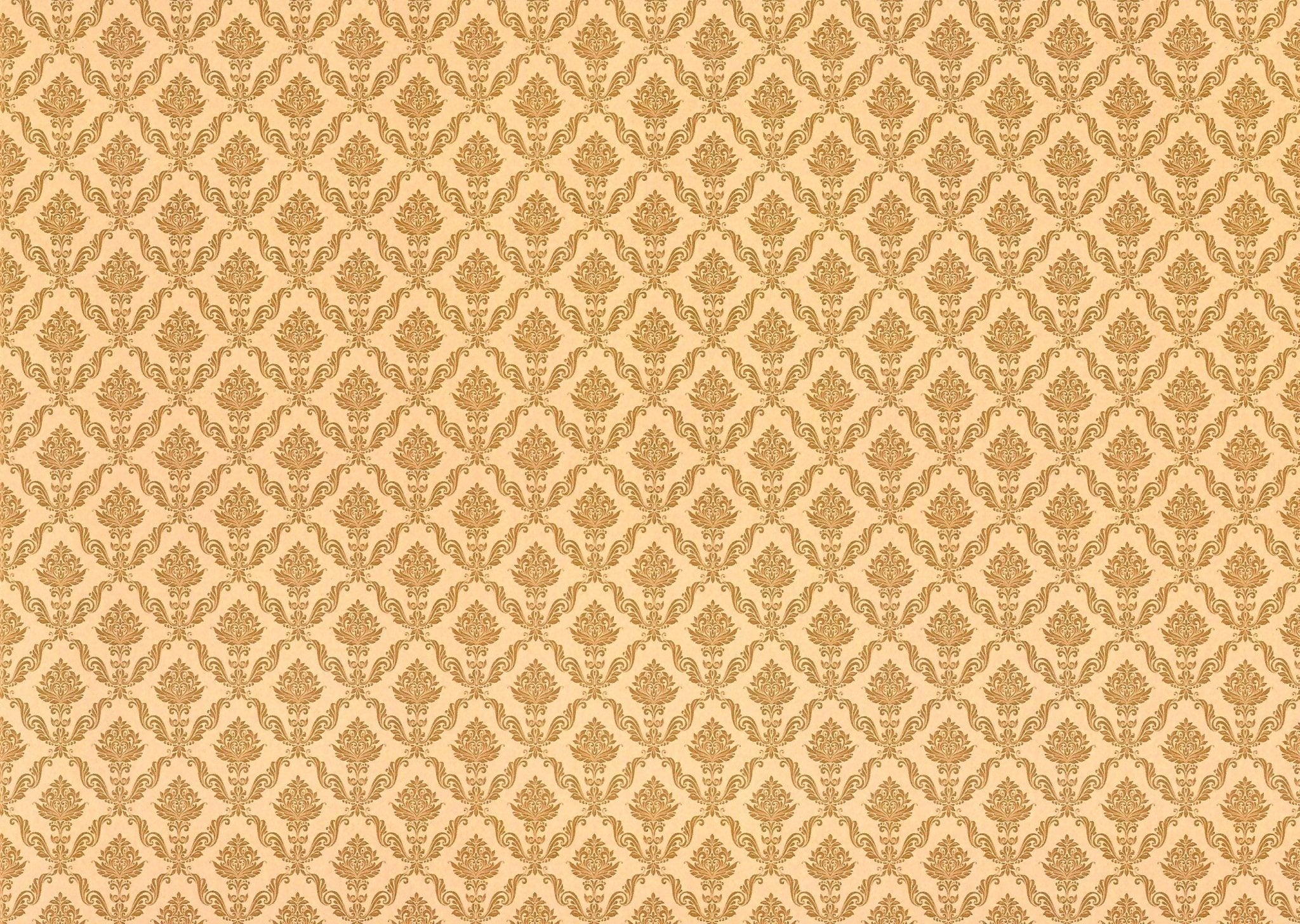 Dollhouse Wallpaper Damask Pecan and Light Brown 3 Sheets 1:12 Scale ...