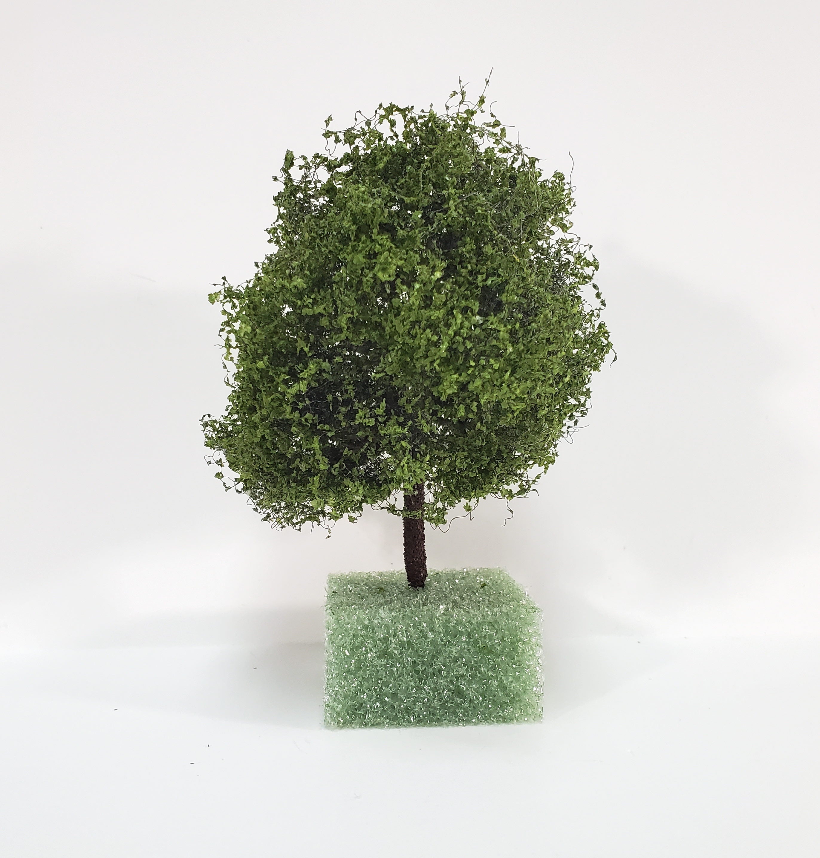 Miniature Tree or Bush Light Green 4" Tall on a flat base Model Scener ...