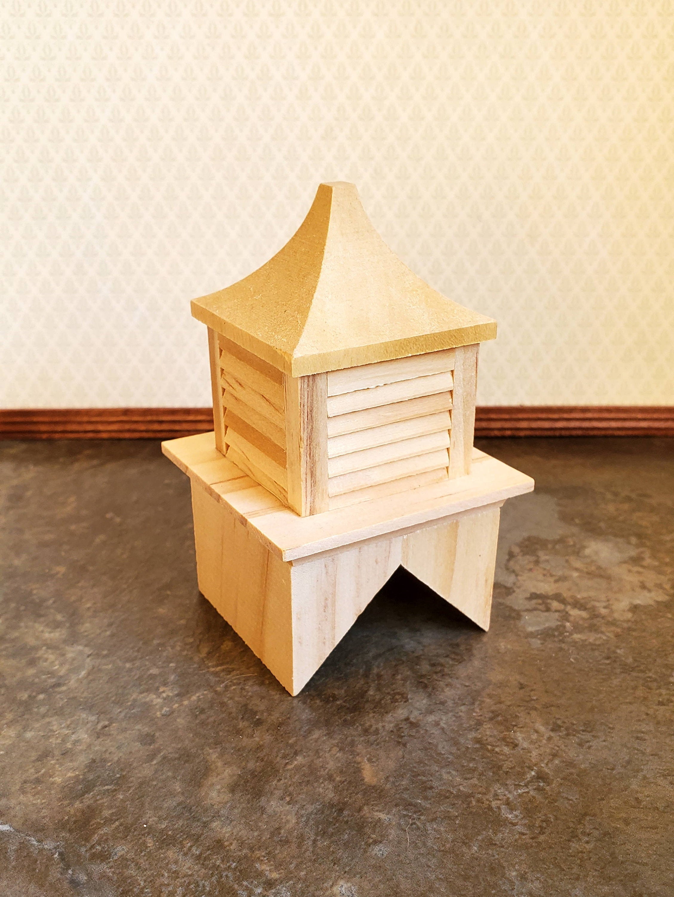 Dollhouse Miniature Roof Cupola Wood Houseworks 1:12 Scale 45 Degree P ...