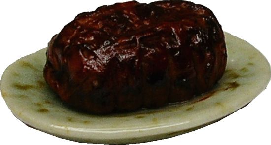 Dollhouse Barbeque Ribs on a Platter 1:12 Scale Miniature Food Kitchen ...