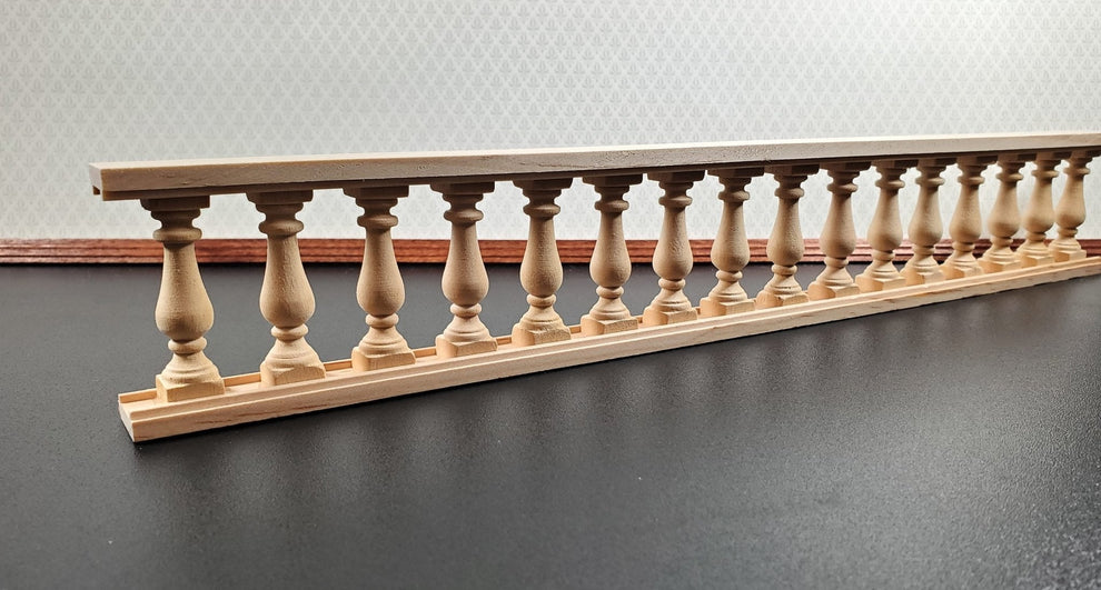 Dollhouse Balustrade Porch Balcony Railing 1 Piece 13 3/8" x 2" 1:12 S ...