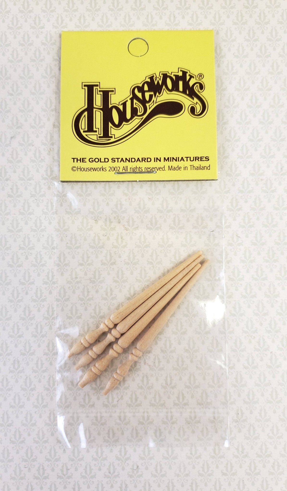 Dollhouse Miniature Spindles Furniture Legs or Posts Wood 4 Pieces 1:12 ...