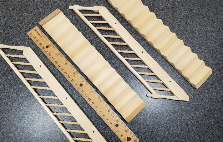 Dollhouse Stairs 2 Sets with Assembled Railing SMALL Narrow 1:12 Scale ...