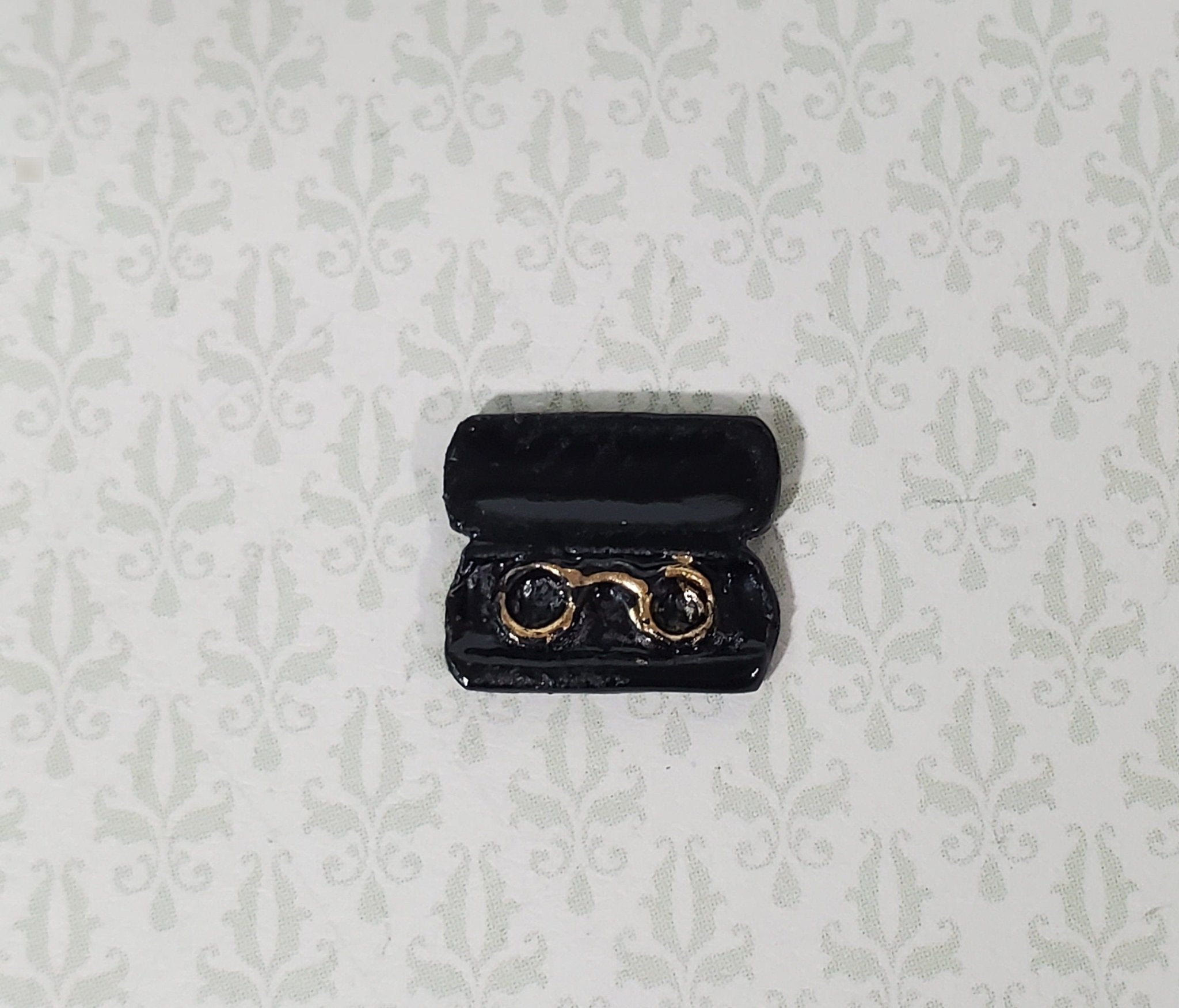 Dollhouse Tiny Glasses in Case Prince-nez Style 1:12 Scale Miniature ...