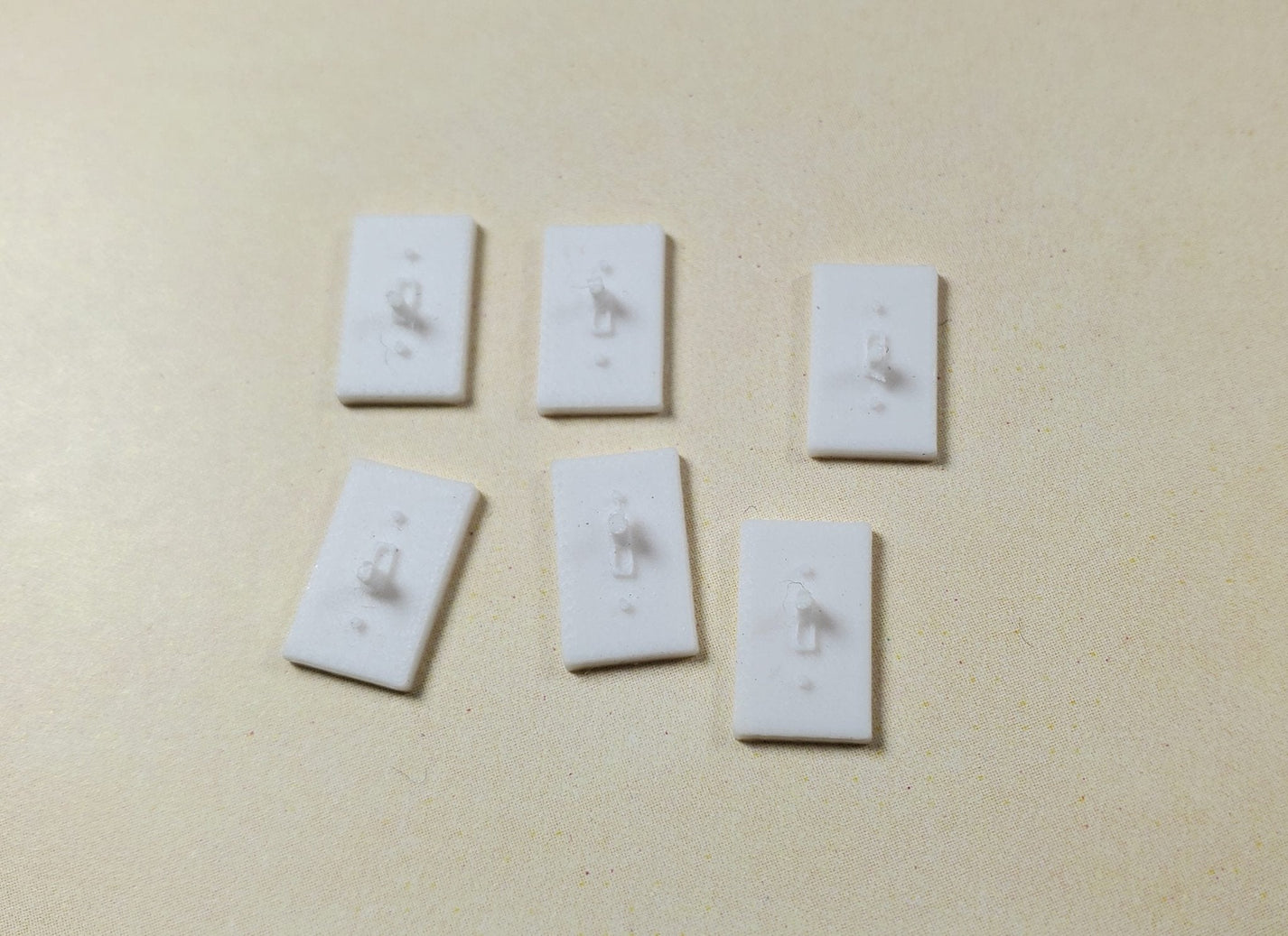 Dollhouse Tiny Light Switch Set of 6 1:12 Scale Modern Miniatures ...