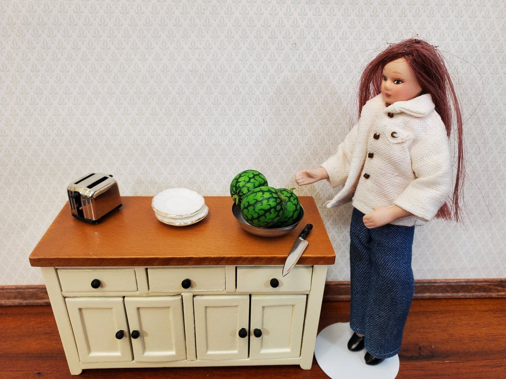 Dollhouse Watermelon 3 Pieces 1:12 Scale Miniature Kitchen Food ...
