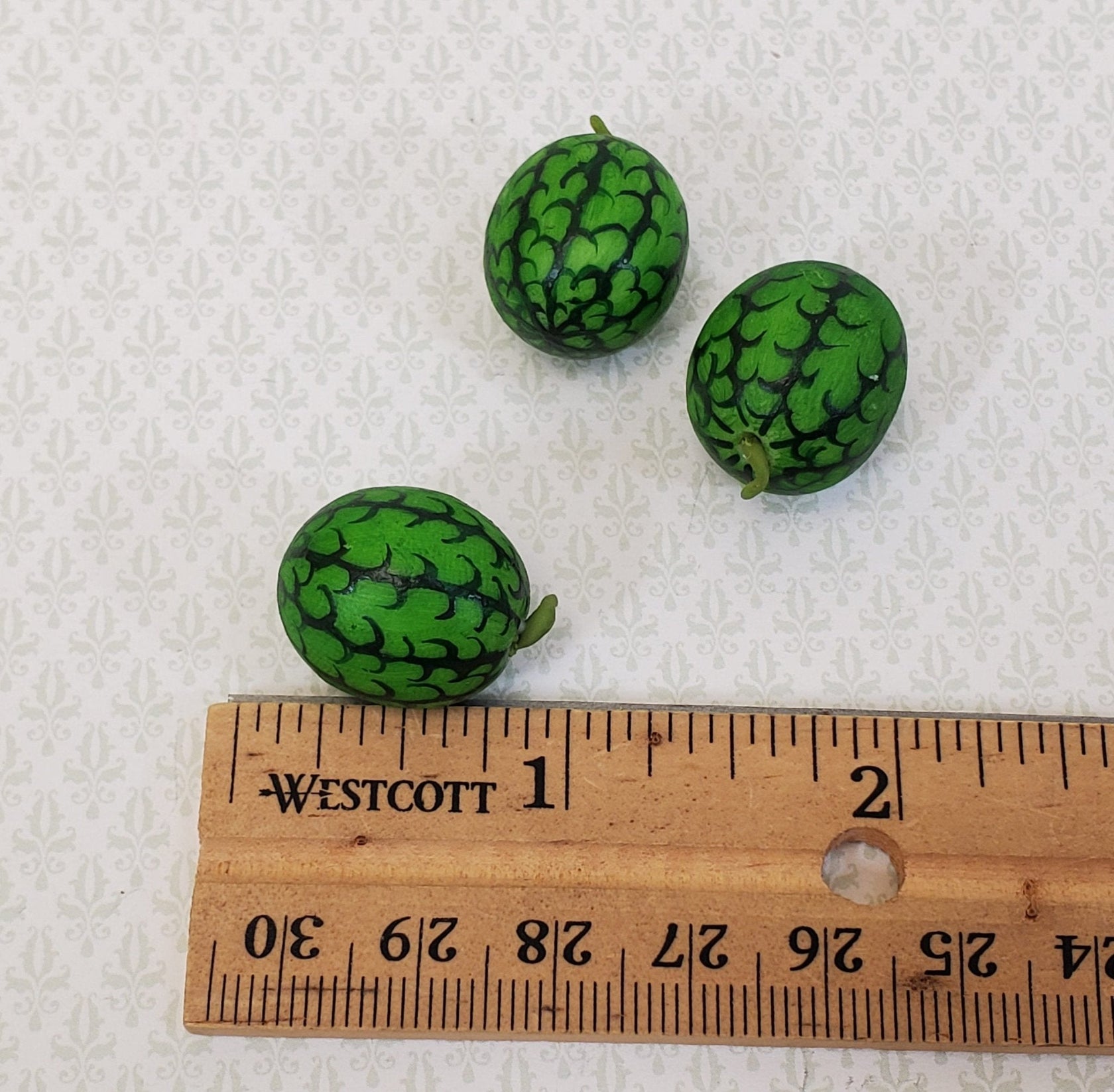 Dollhouse Watermelon 3 Pieces 1:12 Scale Miniature Kitchen Food ...